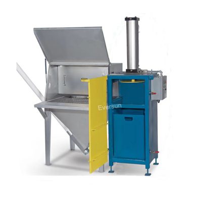 Bag dump stations for bag opening and feeding of transfer materials